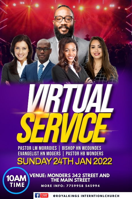 Virtual service Template | PosterMyWall