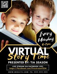 Virtual Story Time Video Poster Template | PosterMyWall