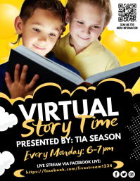 Virtual Story Time Poster Template | PosterMyWall