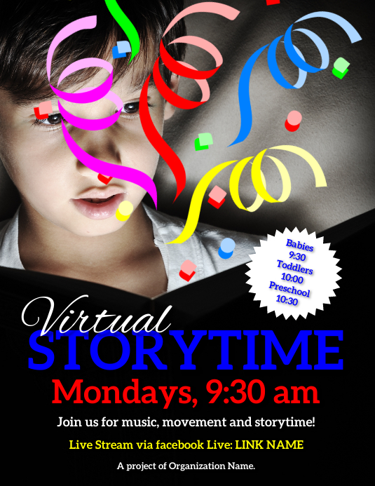 Virtual Storyyime Template | PosterMyWall