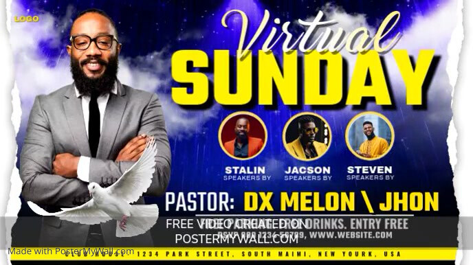 VIRTUAL SUNDAY Template | PosterMyWall