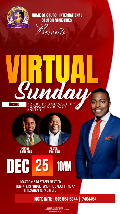 virtual Sunday service Template | PosterMyWall