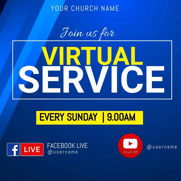 Virtual Sunday service Template | PosterMyWall