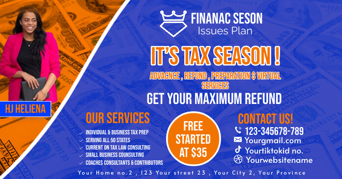 Copy of Virtual Tax Preparation Flyer Tax Season Flye | PosterMyWall
