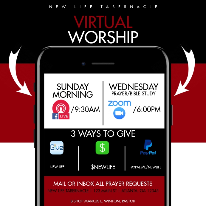 Virtual Worship Template | PosterMyWall
