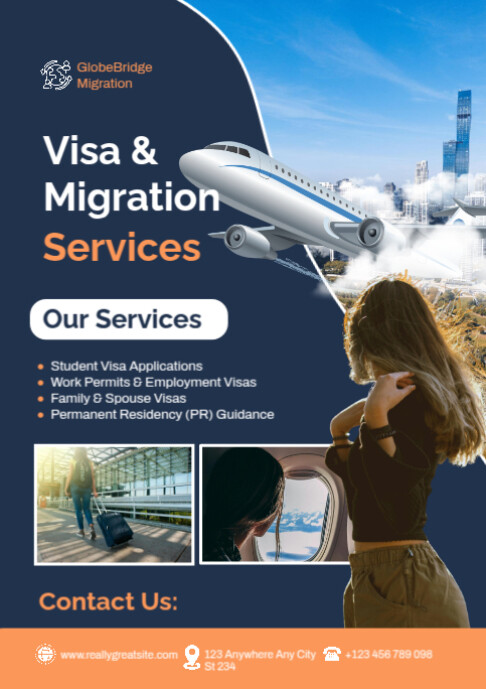 Copy of Visa and Migration Services Poster Template – Student, Work ...
