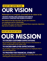 vision,mission and objective flyer template | PosterMyWall