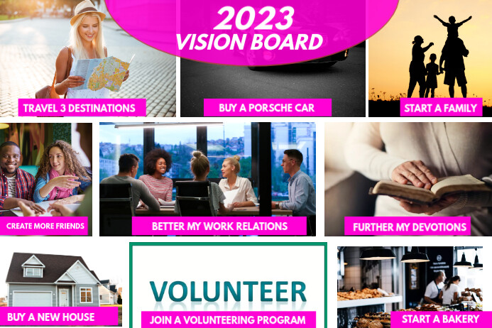 VISION BOARD 2023 Template | PosterMyWall