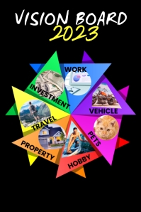 Free A3 Vision Board 2023 Printable Template | PosterMyWall