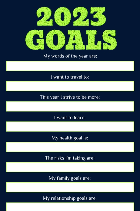 Vision Board Template | PosterMyWall
