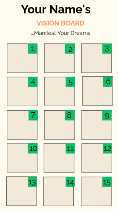 Vision Board Template | PosterMyWall