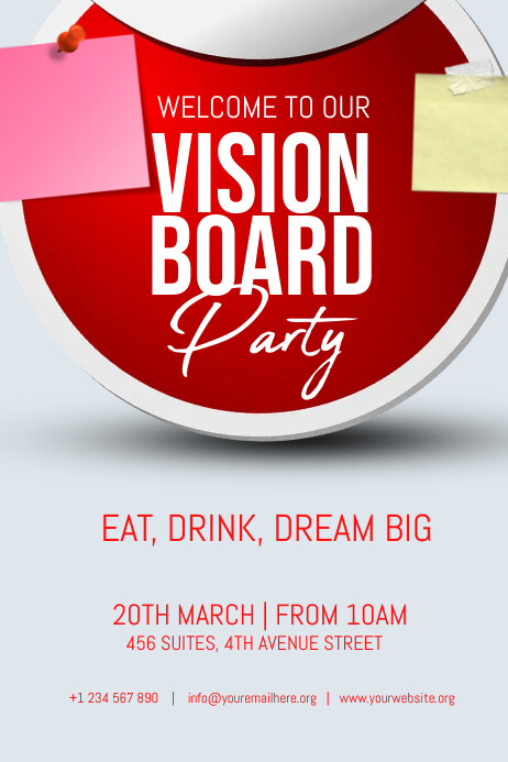 Copy of vision board party | PosterMyWall