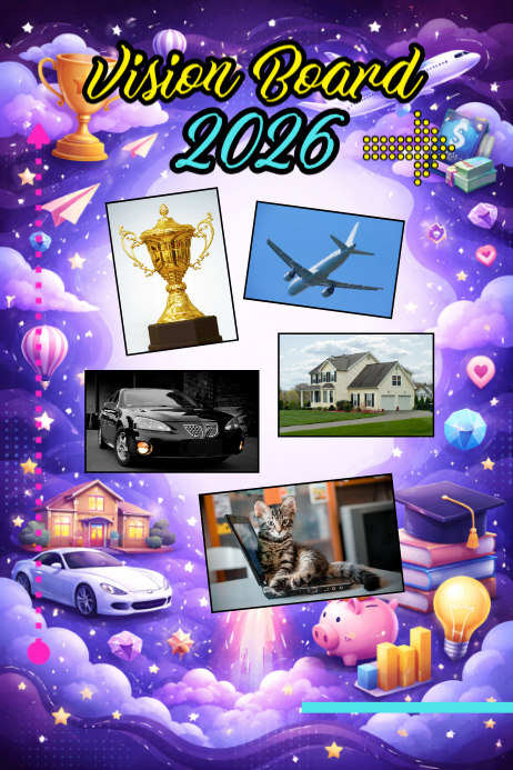 Vision Board Poster Template | PosterMyWall