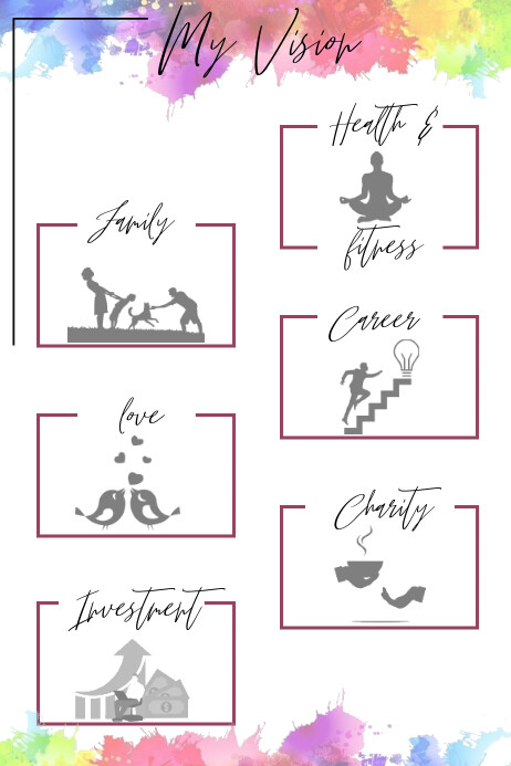 Vision Board Template | PosterMyWall