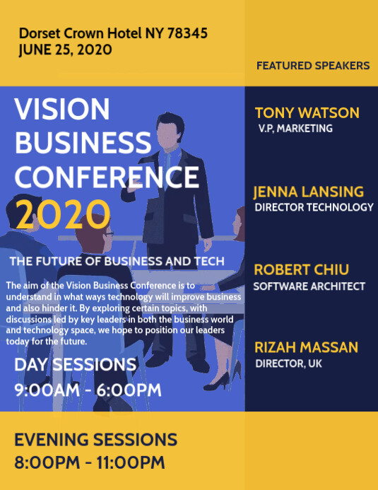 Vision Business Conference Poster Template | PosterMyWall