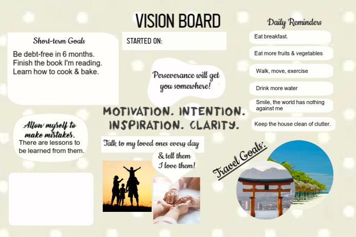 Plantilla de vision or dream board template | PosterMyWall