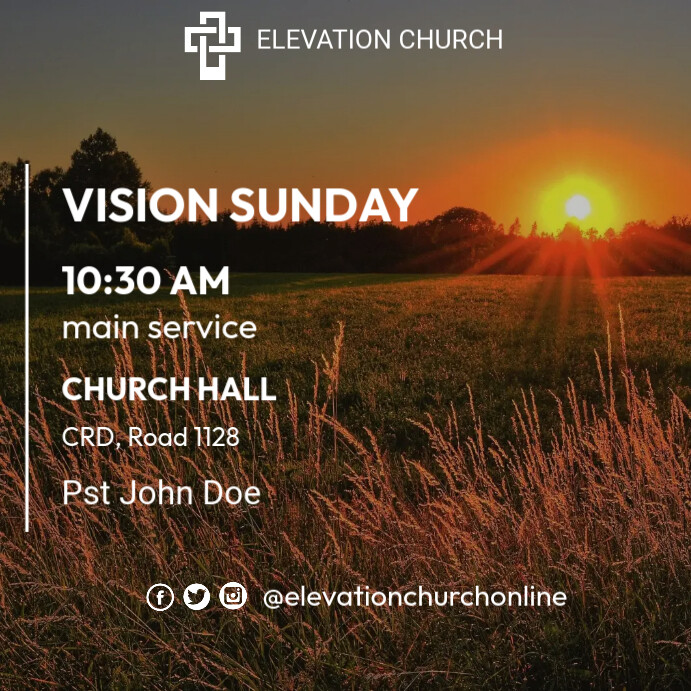 VISION SUNDAY (1) Template | PosterMyWall