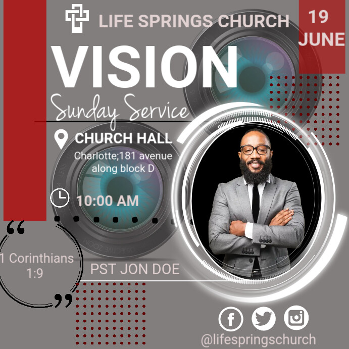 VISION SUNDAY (1) Template | PosterMyWall