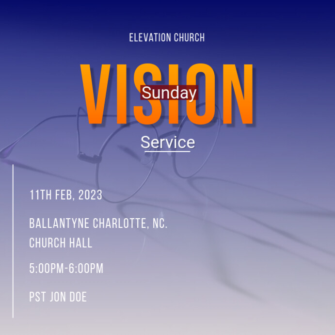 VISION SUNDAY (1) Template | PosterMyWall