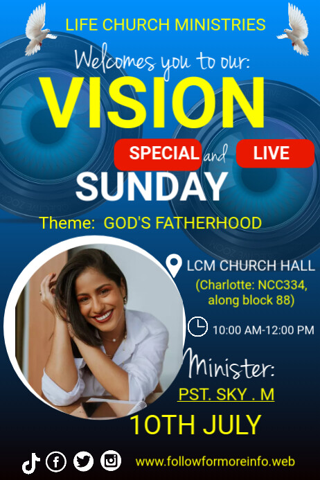 VISION SUNDAY (1) Template | PosterMyWall