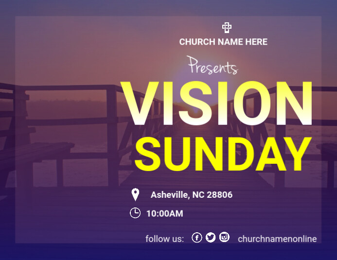 VISION SUNDAY (2) Template | PosterMyWall