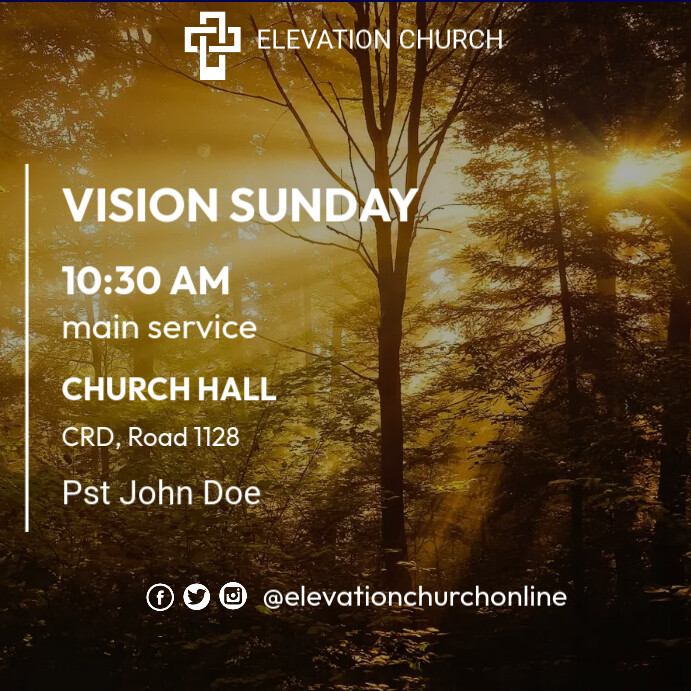 VISION SUNDAY (2) Template | PosterMyWall