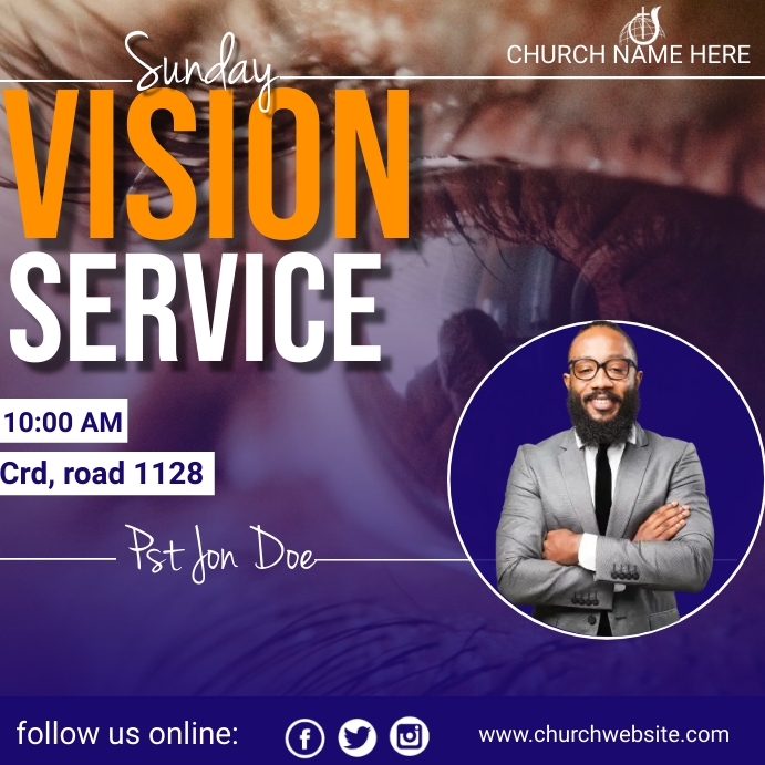 VISION SUNDAY (2) Template | PosterMyWall