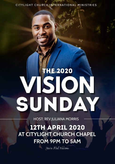 vision sunday church flyer Template | PosterMyWall