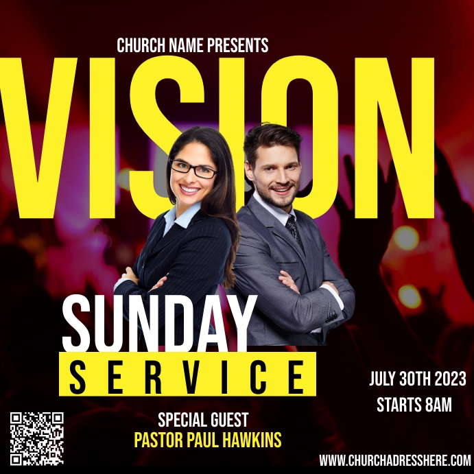 Vision sunday Template | PosterMyWall