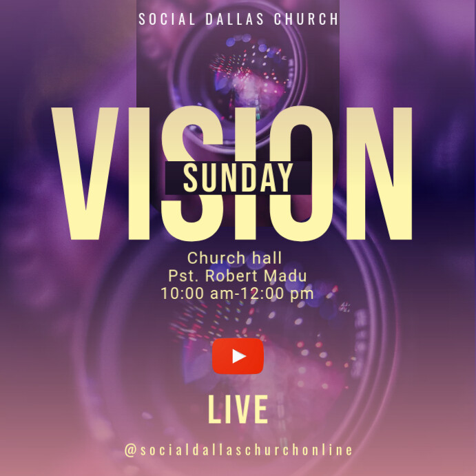 Vision Sunday Template | PosterMyWall