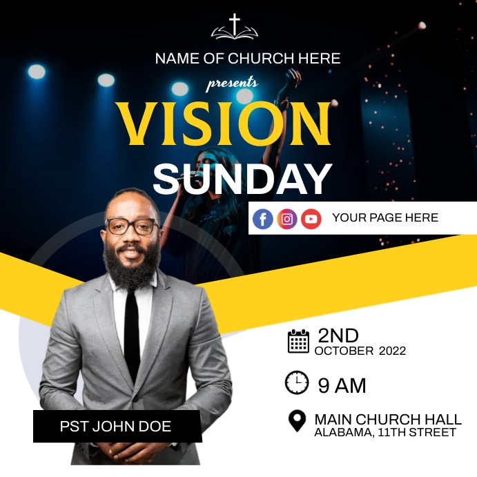 Vision Sunday Template | PosterMyWall