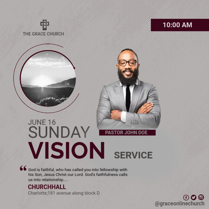 vision sunday Template | PosterMyWall