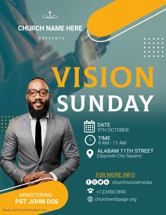 Vision Sunday Template | PosterMyWall