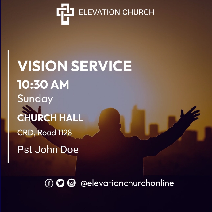 VISION SUNDAY Template | PosterMyWall