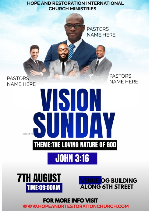 vision sunday Template | PosterMyWall