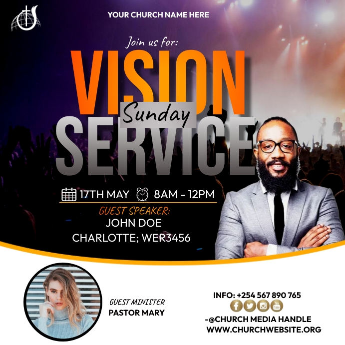 vision sunday Template | PosterMyWall