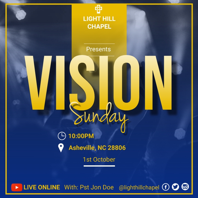 Copy of VISION SUNDAY | PosterMyWall