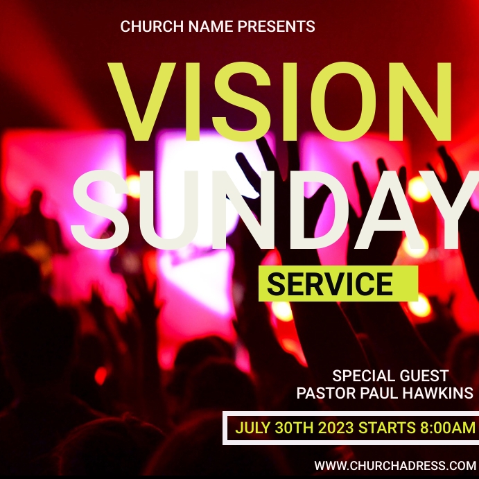 Vision sunday Template | PosterMyWall
