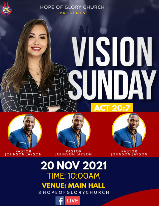 Vision Sunday Template | PosterMyWall