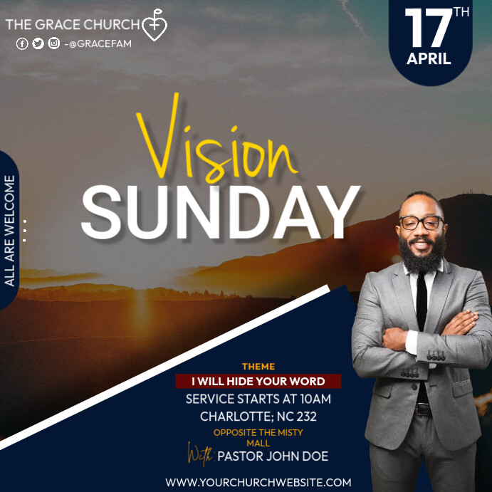 Copy of vision sunday | PosterMyWall