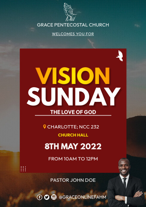 vision sunday Template | PosterMyWall