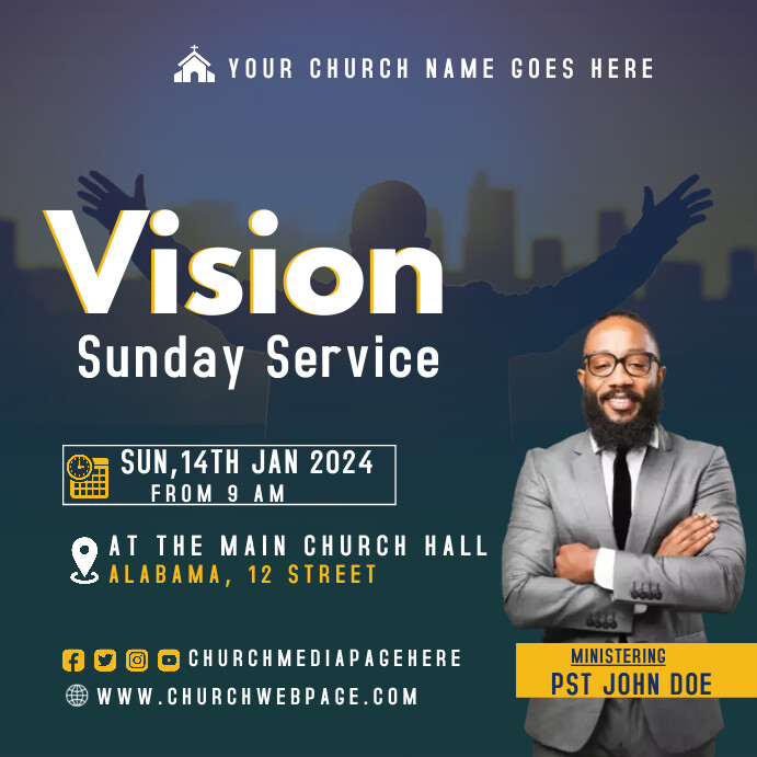 Plantilla de Vision Sunday | PosterMyWall