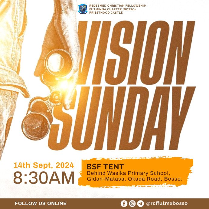 VISION SUNDAY FELLOWSHIP POSTER Template | PosterMyWall