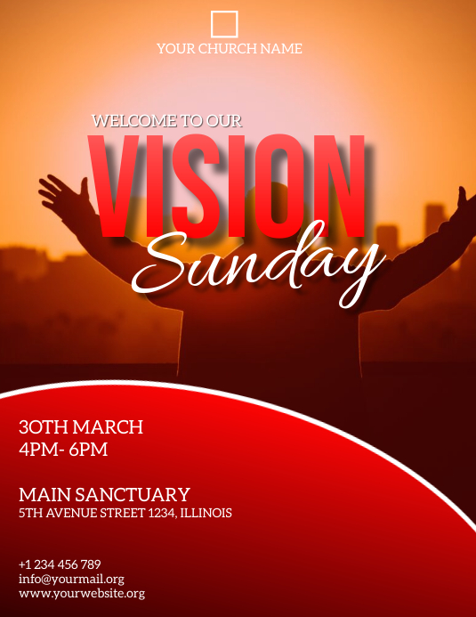 Copy of vision sunday flyer | PosterMyWall
