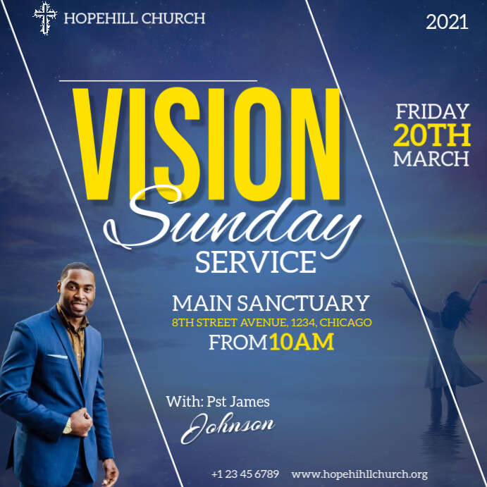 Copy of vision sunday flyer | PosterMyWall