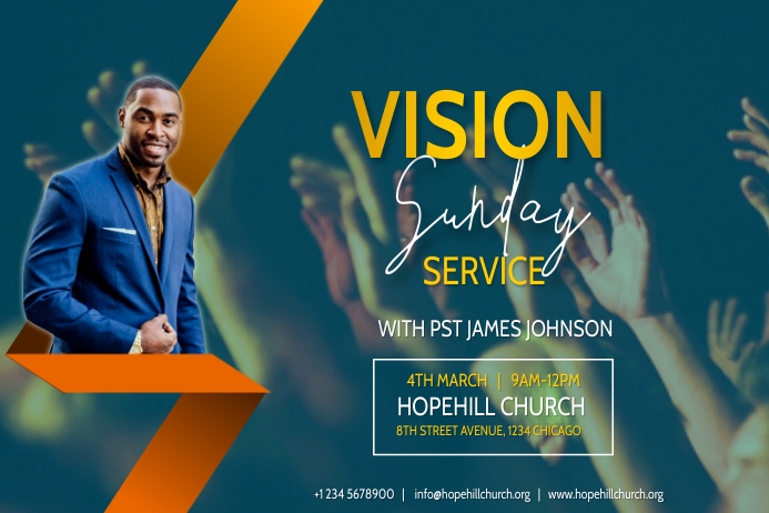 vision sunday flyer Template | PosterMyWall