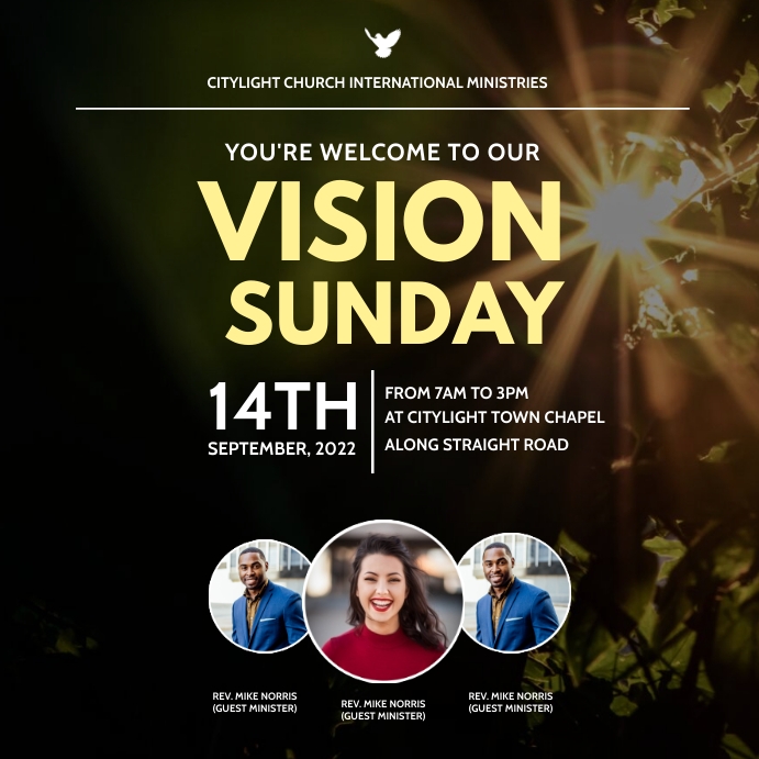 vision sunday flyer template | PosterMyWall