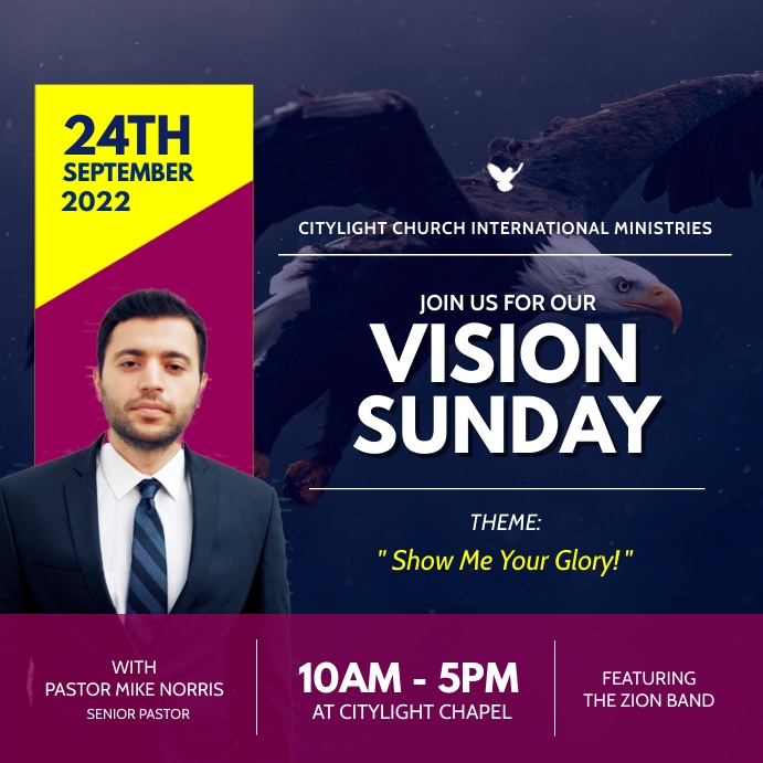Copy of vision sunday flyer template | PosterMyWall