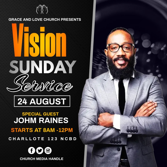 Plantilla de vision sunday service | PosterMyWall