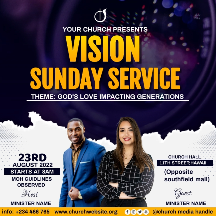 vision sunday service Template | PosterMyWall